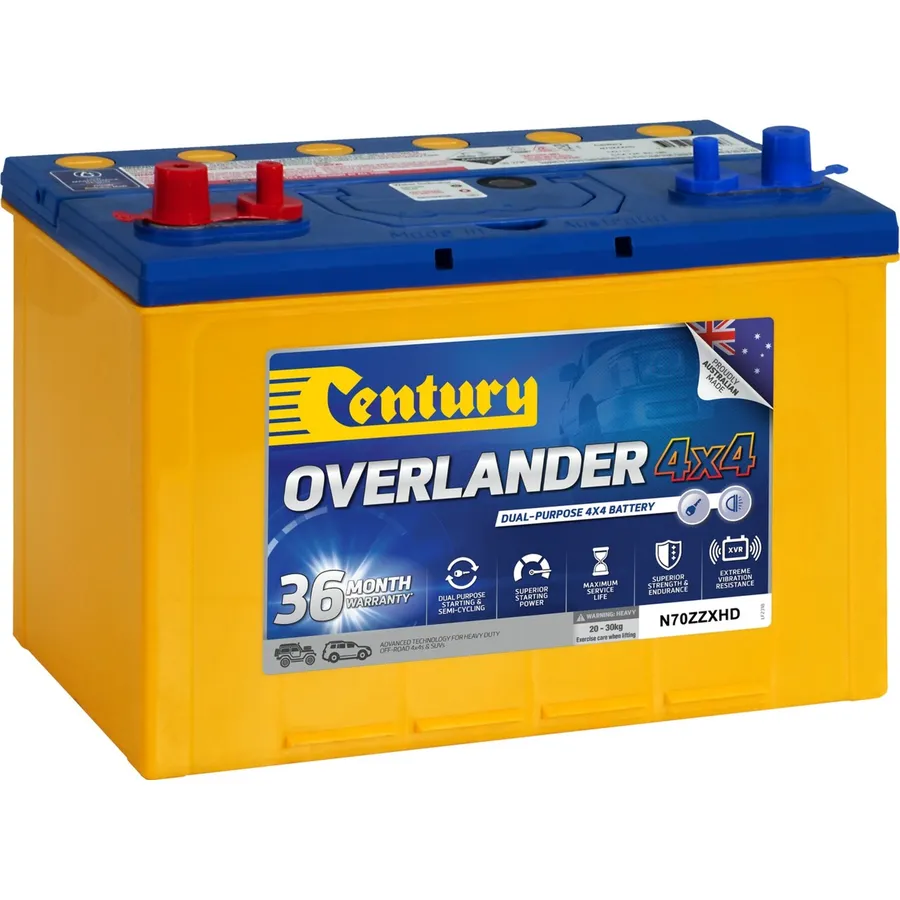 Century Hi Performance 4WD Battery N70ZZ MF 720CCA 85AH 12V | Road Tech ...