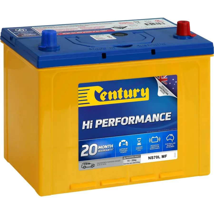 Century Hi Performance 4WD Battery NS70L MF 650CCA 75AH 12V | Road Tech ...