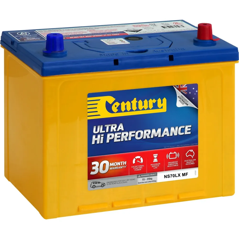 Century Ultra Hi Performance 4WD Battery NS70LX MF 720CCA 85AH 12V ...