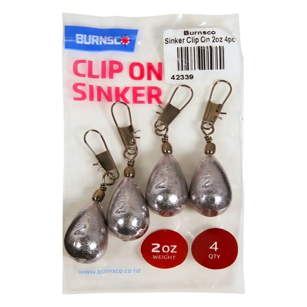 Clip on Sinker 2oz 4pk | Road Tech Marine