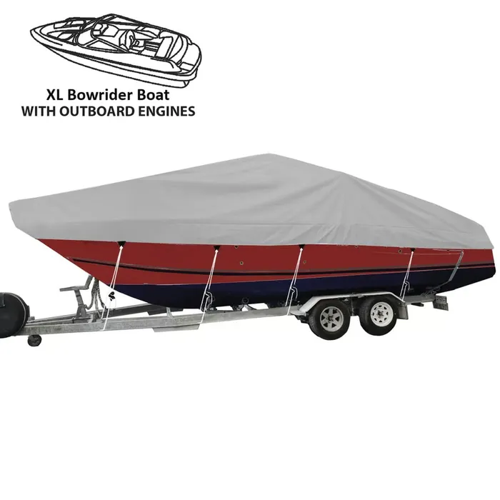 Bowrider Cover Outboard 8.4M - 9.0M Grey MA 200A-18G | Road Tech Marine