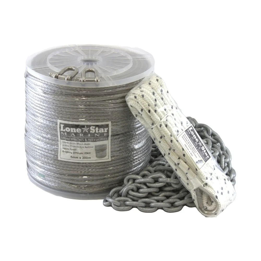 Lone Star HSC5x300Anchor Line Kit - 300m Rope and 9m Chain | Road Tech ...