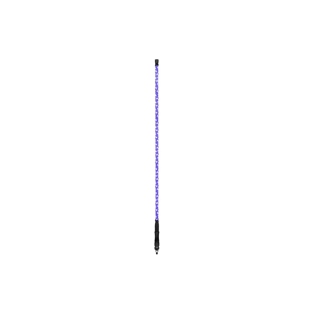 1.2m Whip Car Antenna with Spiral LED Lights | Road Tech Marine