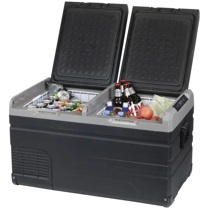 75L Brass Monkey Portable Low Profile Dual Zone Fridge/Freezer | Road ...
