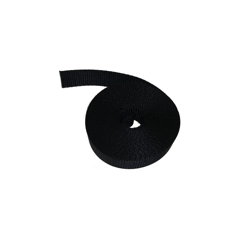 25MM Black Polyester Webbing - 5M Roll | Road Tech Marine
