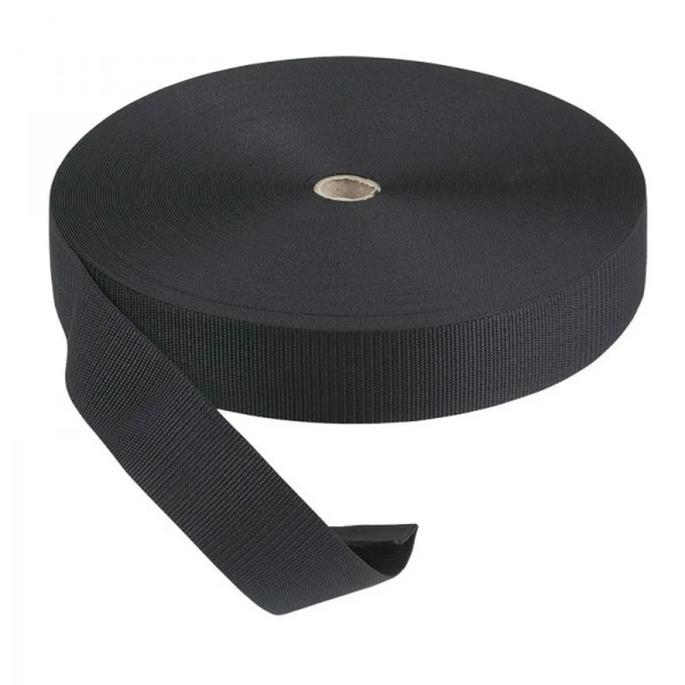 Webbing - 50mm Black - Sold per metre | Road Tech Marine