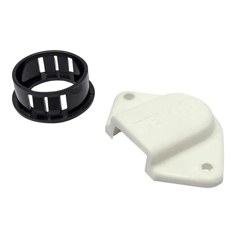 White 28mm Grommet with Mounted Cover | Road Tech Marine