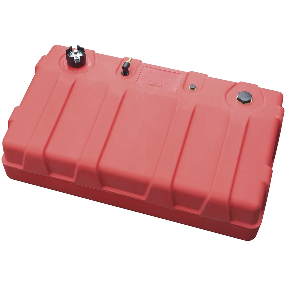 75L Plastic Fuel Tank with Gauge - Red - Petrol | Road Tech Marine