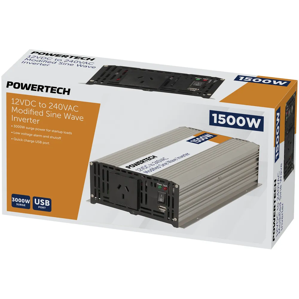 1500W (3000W) 12VDC to 230VAC Modified Sinewave Inverter | Road Tech Marine
