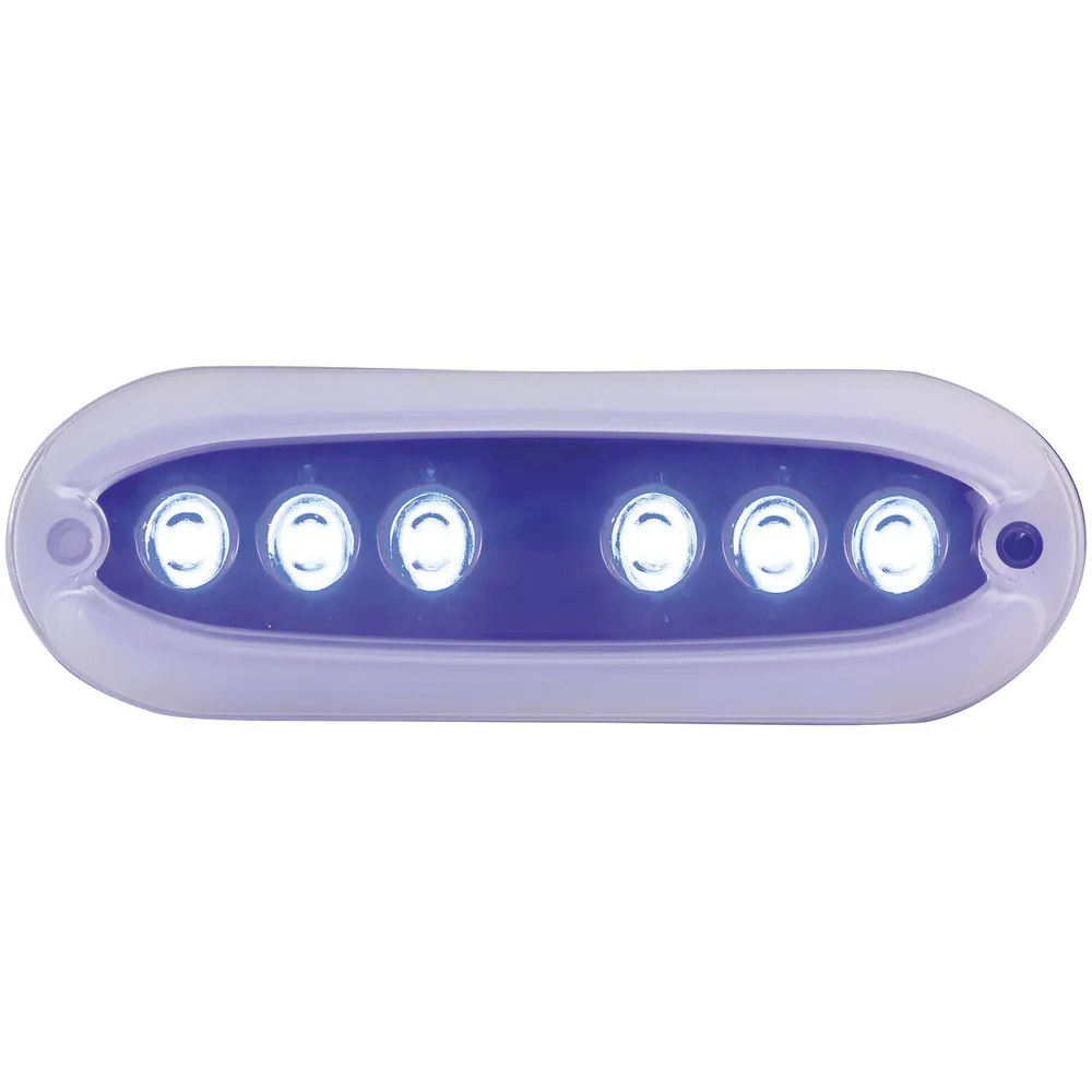 6X2W Blue Surface Mount Underwater LED Light 1000 Lumens | Road Tech Marine