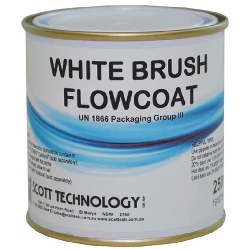 White Polyester Flowcoat - 250ml | Road Tech Marine