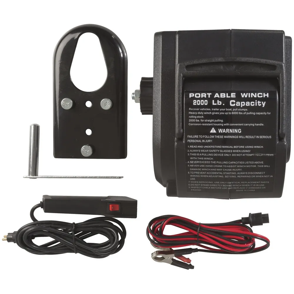 2000lb Electric Trailer Winch with Remote | Road Tech Marine