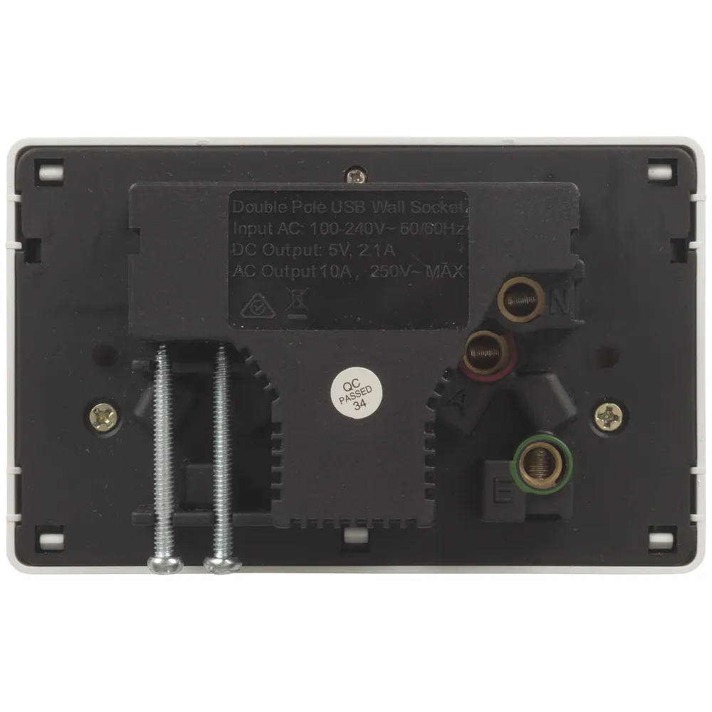 10A Double GPO Power Point with 2 Pole Switching and Dual USB Charging ...