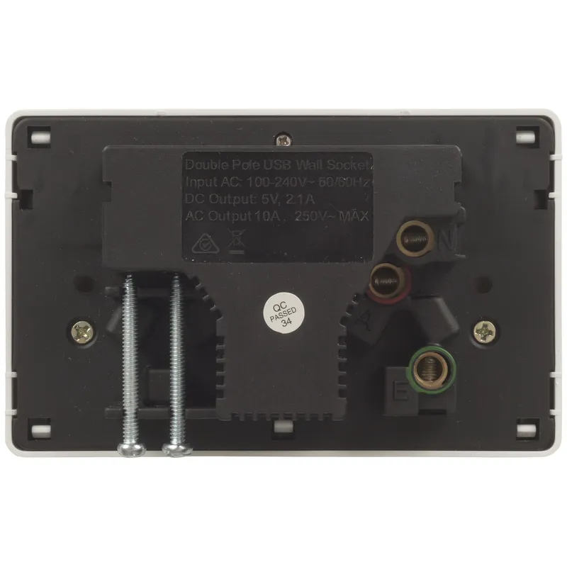 10A Double GPO Power Point with 2 Pole Switching and Dual USB Charging ...