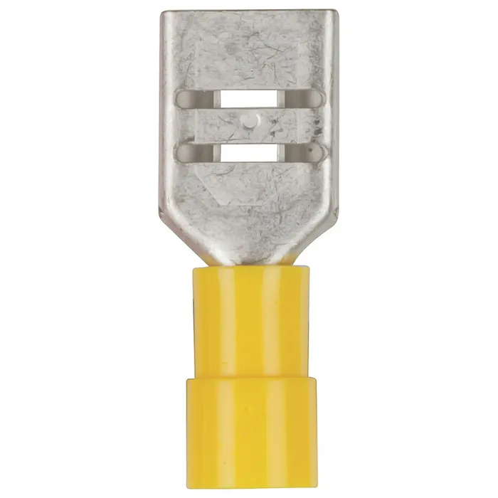 9.5mm Female Spade - Yellow - Pack of 4 | Road Tech Marine