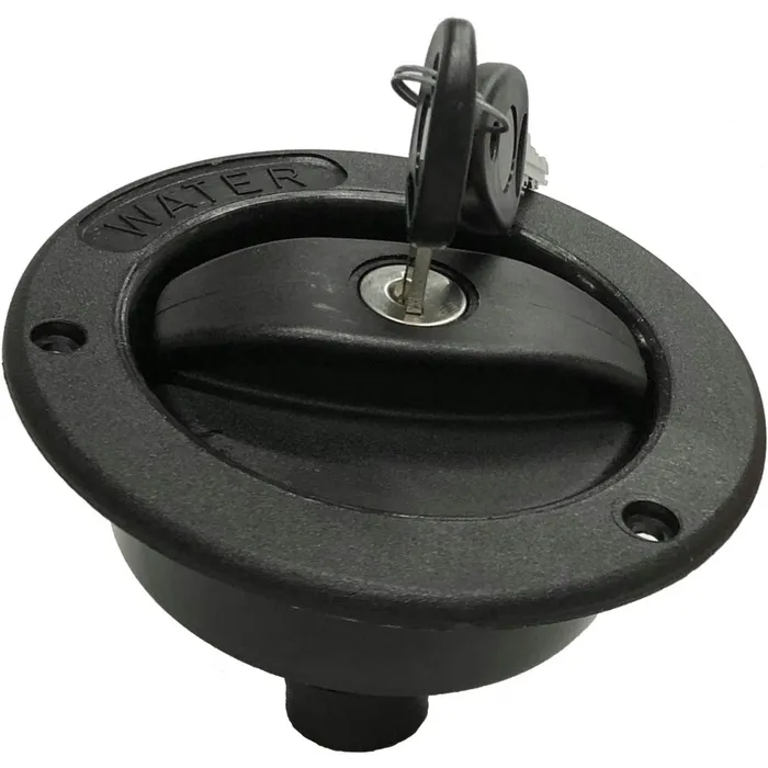 Water Fillers - 25mm Lockable Filler and Cap Black | Road Tech Marine