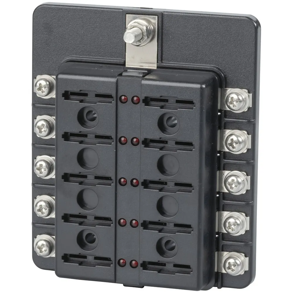 Powertech 6 Way Blade Fuse Block with Screw Terminals | Road Tech Marine